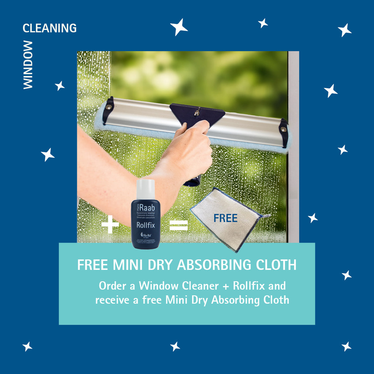 APRIL SPECIAL: Window Cleaner + Rollfix = Free Dry Absorbing Cloth – Ha ...